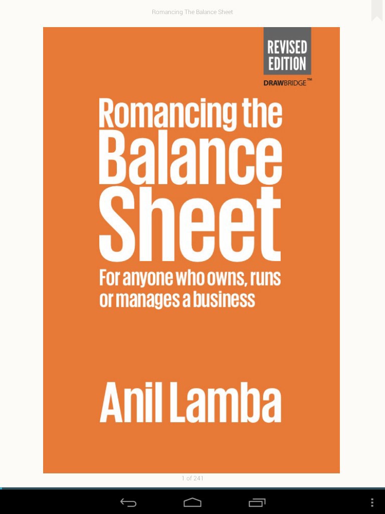 Romancing The Balance Sheet by Anil Lamba | PDF