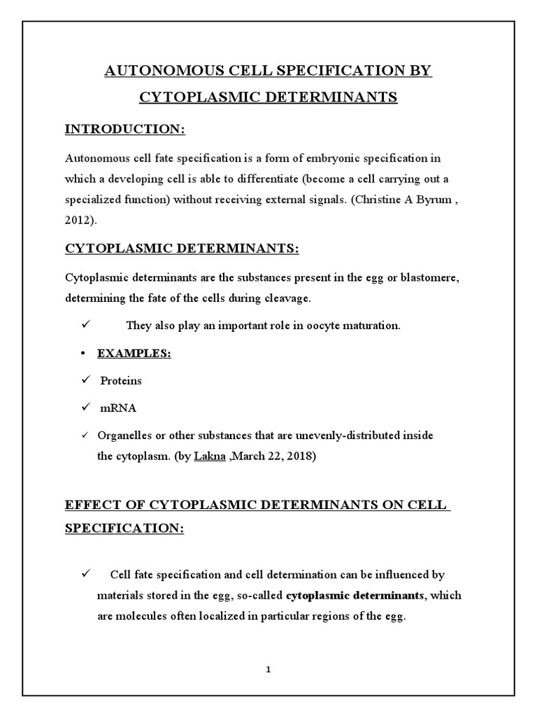 Embryonic Cell Fate: Invertebrates | PDF | Cell (Biology) | Life Sciences