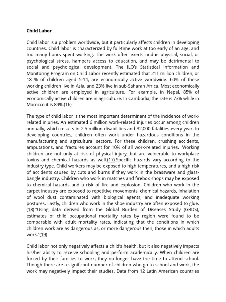 Child Labor | PDF | Child Labour | Labour Economics