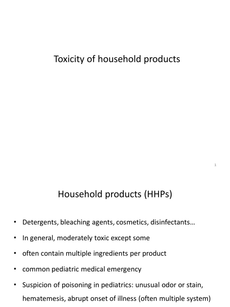 HHPs Poisoning | PDF | Bleach | Medical Specialties