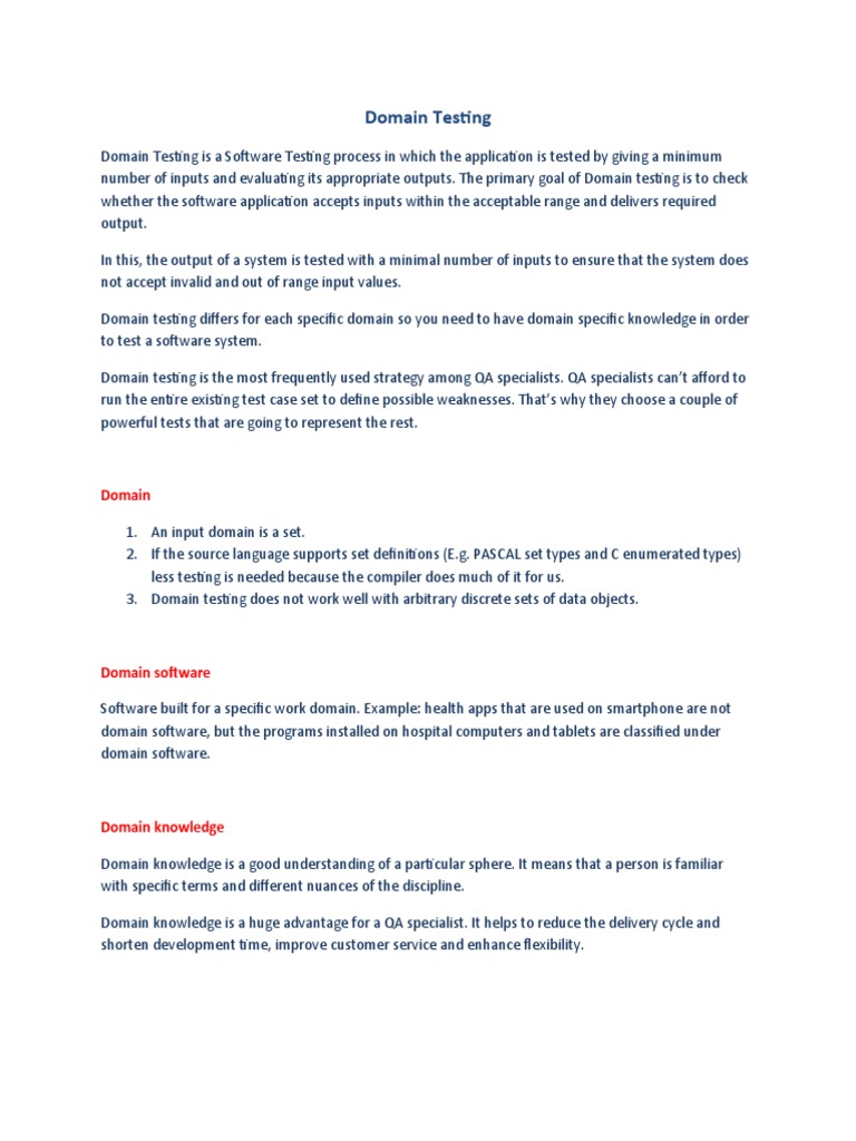 Stm Unit 3 Domain Testing Pdf Software Testing Application Software