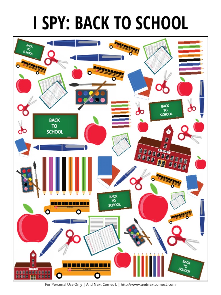I Spy Back To School Teacher Switcher | PDF
