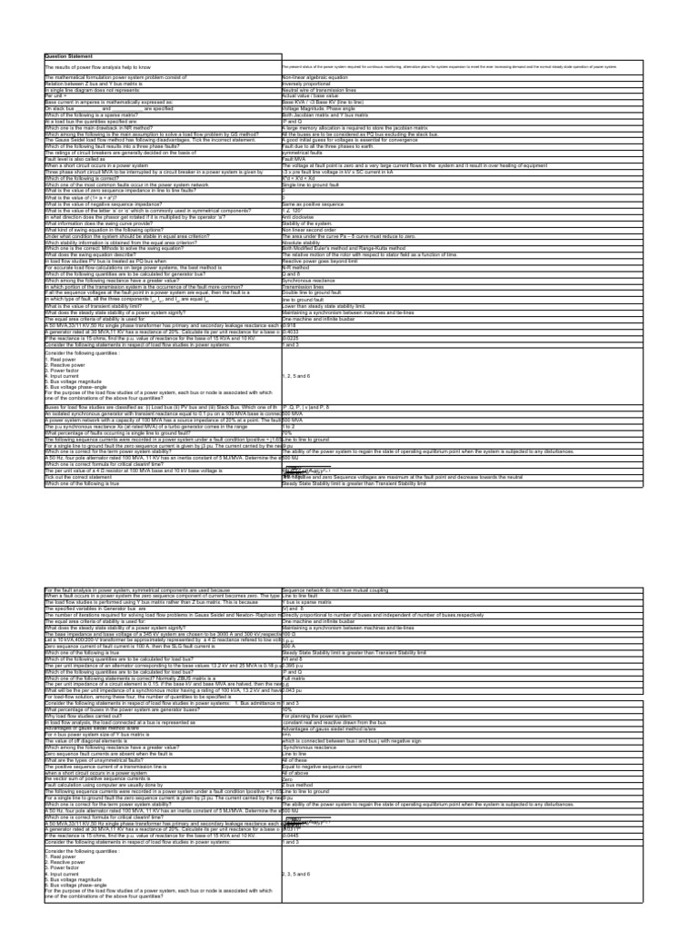 Psa MCQ | PDF | Electrical Impedance | Ac Power