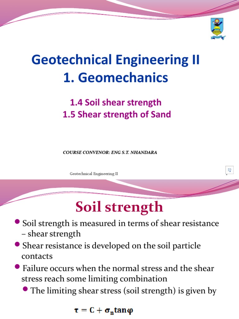 Soil Shear Strength in Geotechnical Engineering | PDF | Geotechnical ...