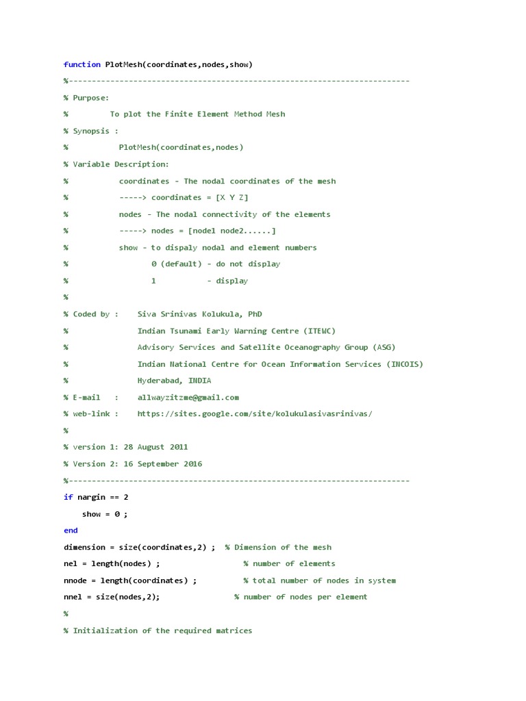 Mesh Functions FEA PROJECT | PDF | Finite Element Method | Mathematical ...