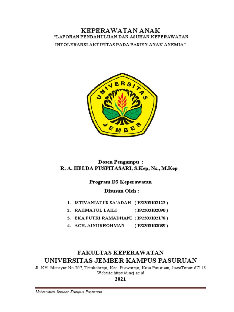 Askep Anemia Anak | PDF