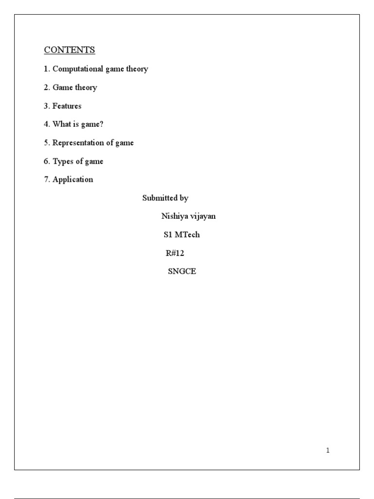 Computational Game Theory | PDF | Game Theory | Gaming