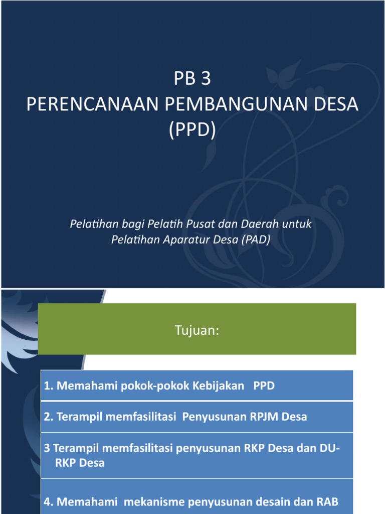 SPB. 3.1 Pokok-Pokok Kebijakan PPD | PDF