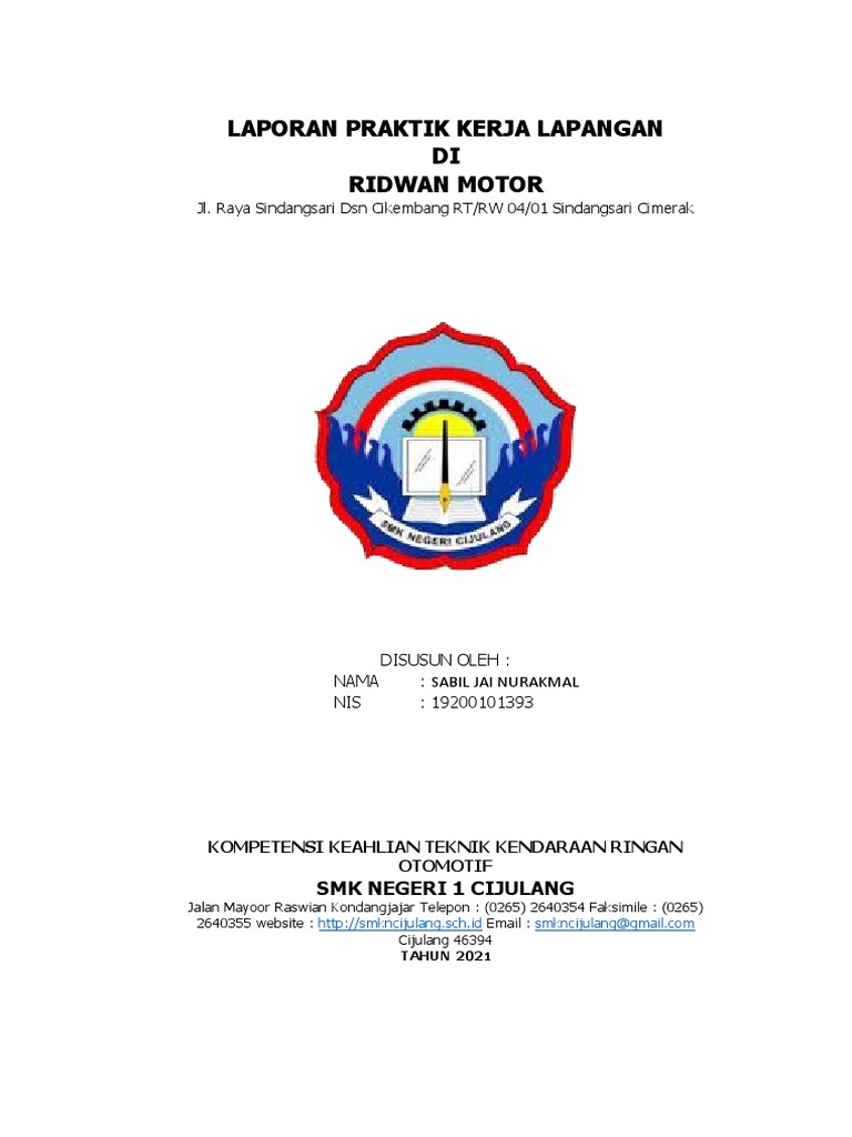 LAPORAN PKL TKR-Sabil Jai Nurakmal | PDF | Bisnis