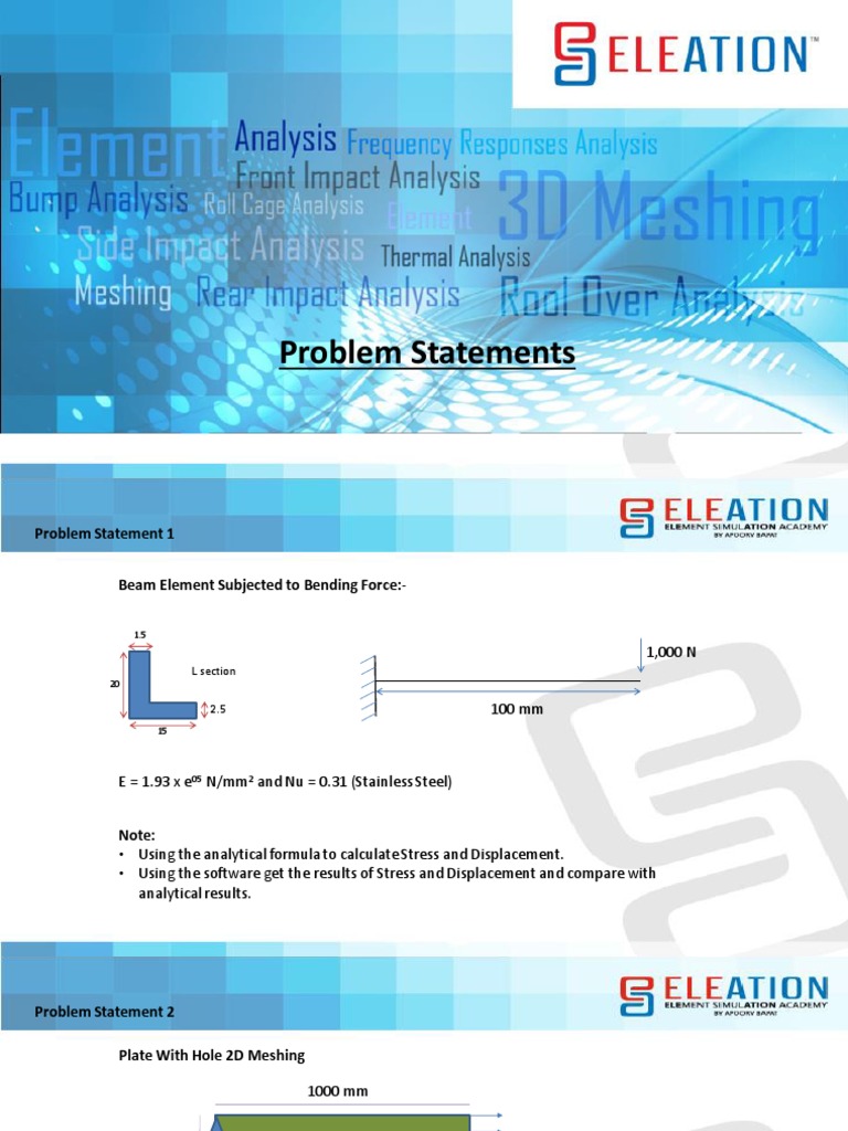 Problem Statements of Mechanical Engineering | PDF | Stress (Mechanics ...