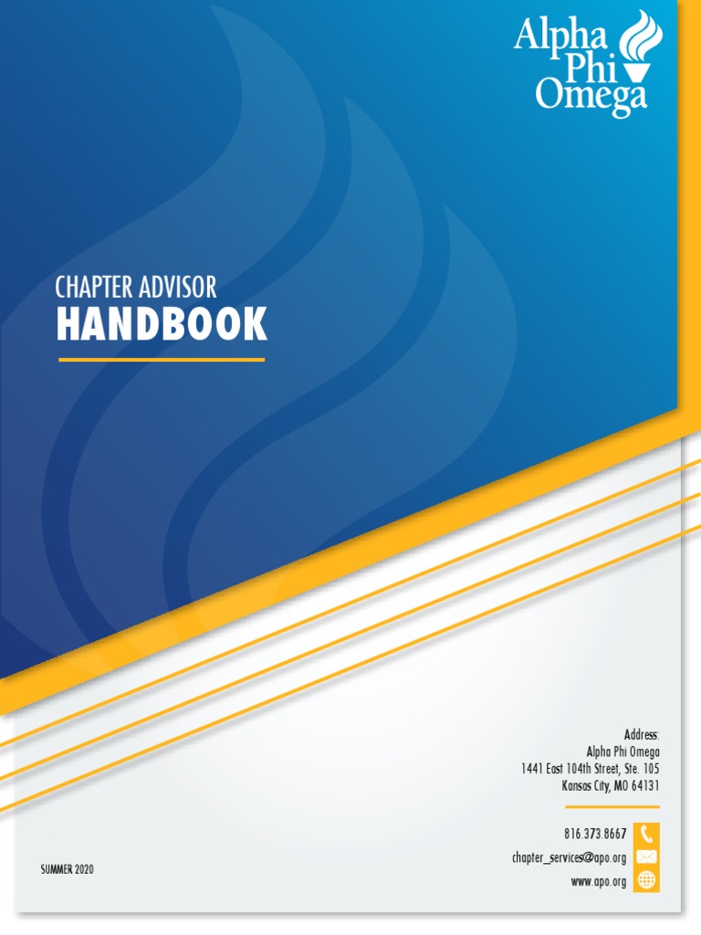 Chapter Advisor Handbook | PDF | Business