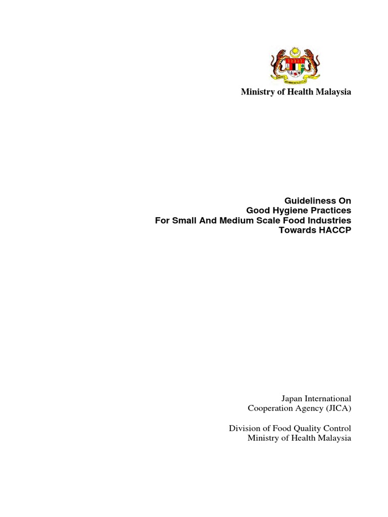 GHP For SMI | PDF | Food Safety | Hazard Analysis And Critical Control ...