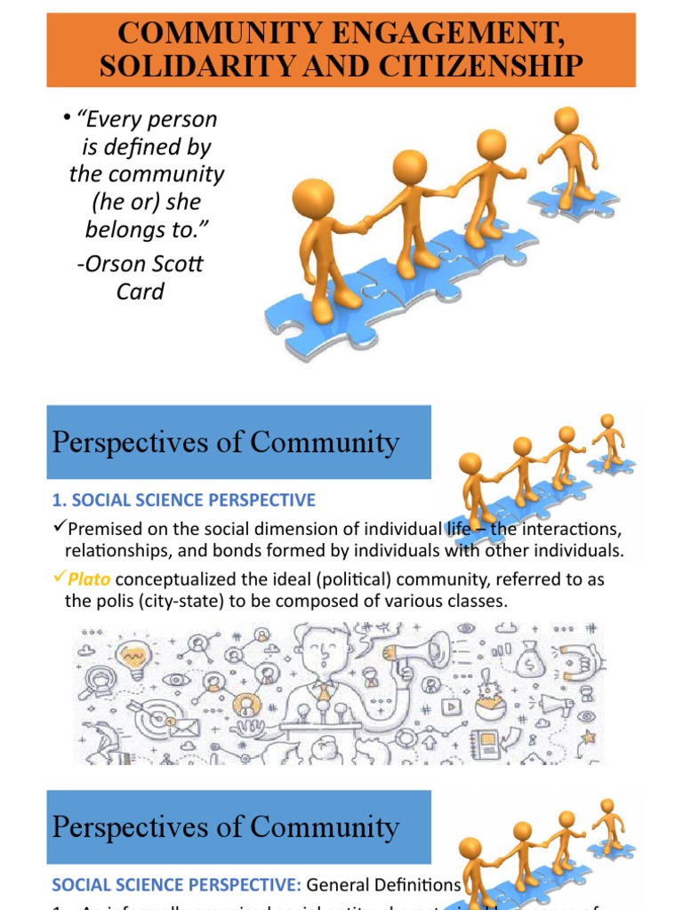Community Engagement, Solidarity and Citizenship: - "Every Person | PDF ...