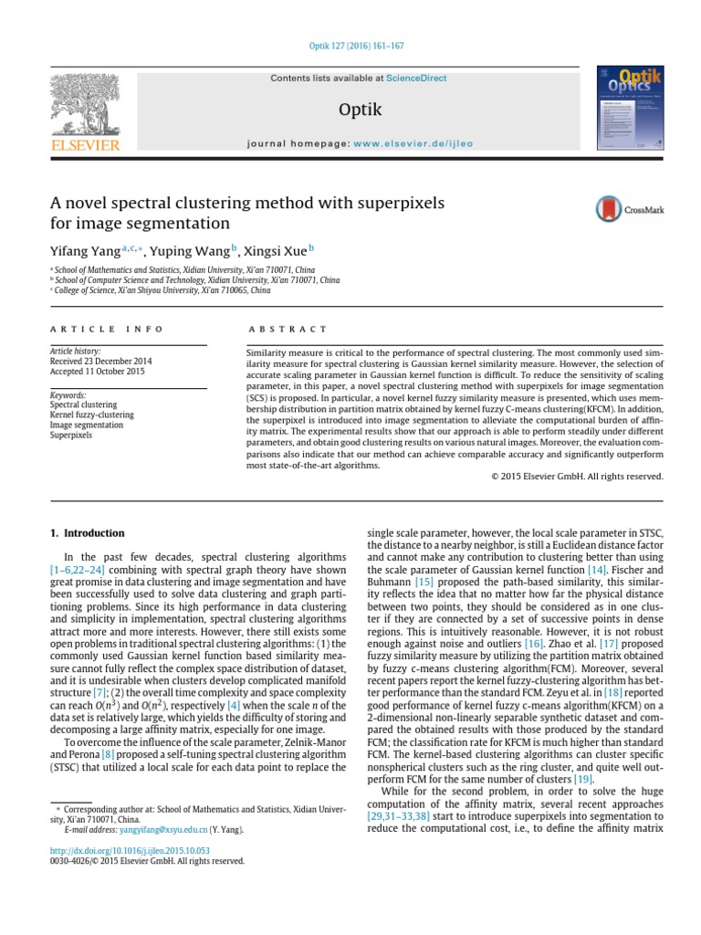 A Novel Spectral Clustering Method With Superpixels For Image ...