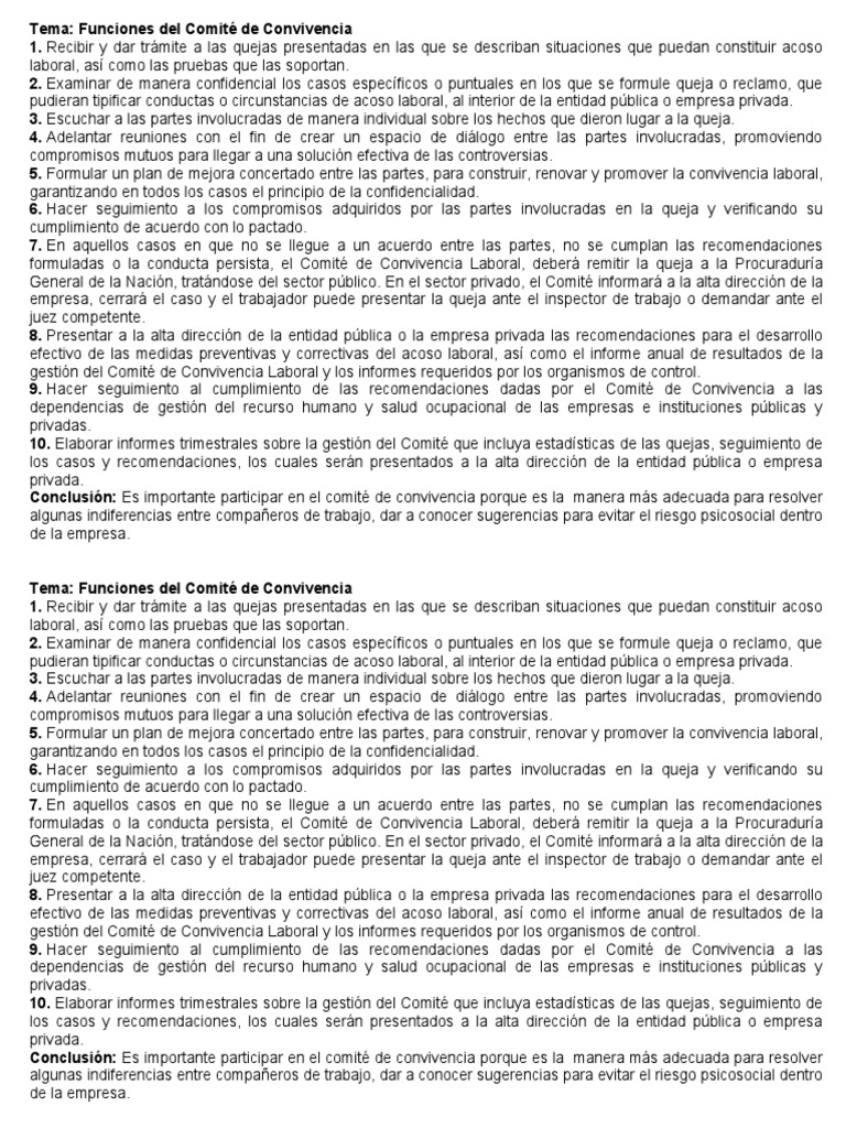 Charla - Funciones de CCL | PDF | Seguridad y salud ocupacional | Empresas