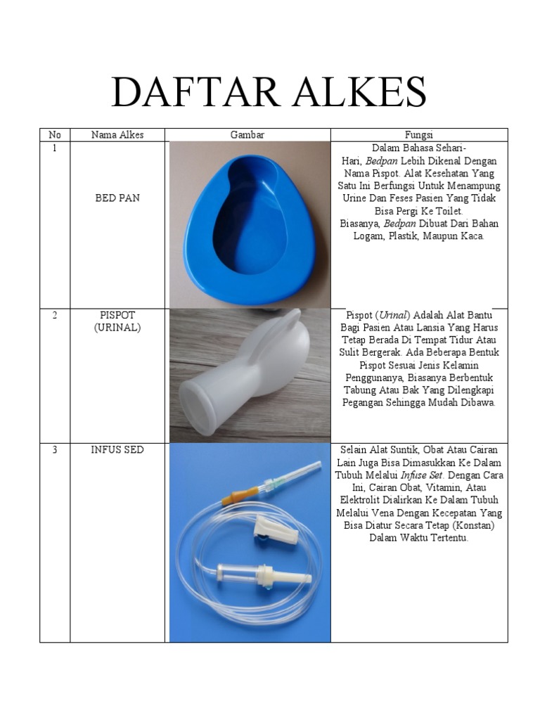 Daftar Alkes | PDF