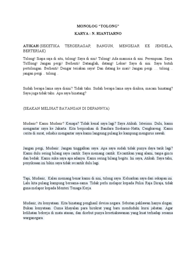 Teks Monolog | PDF
