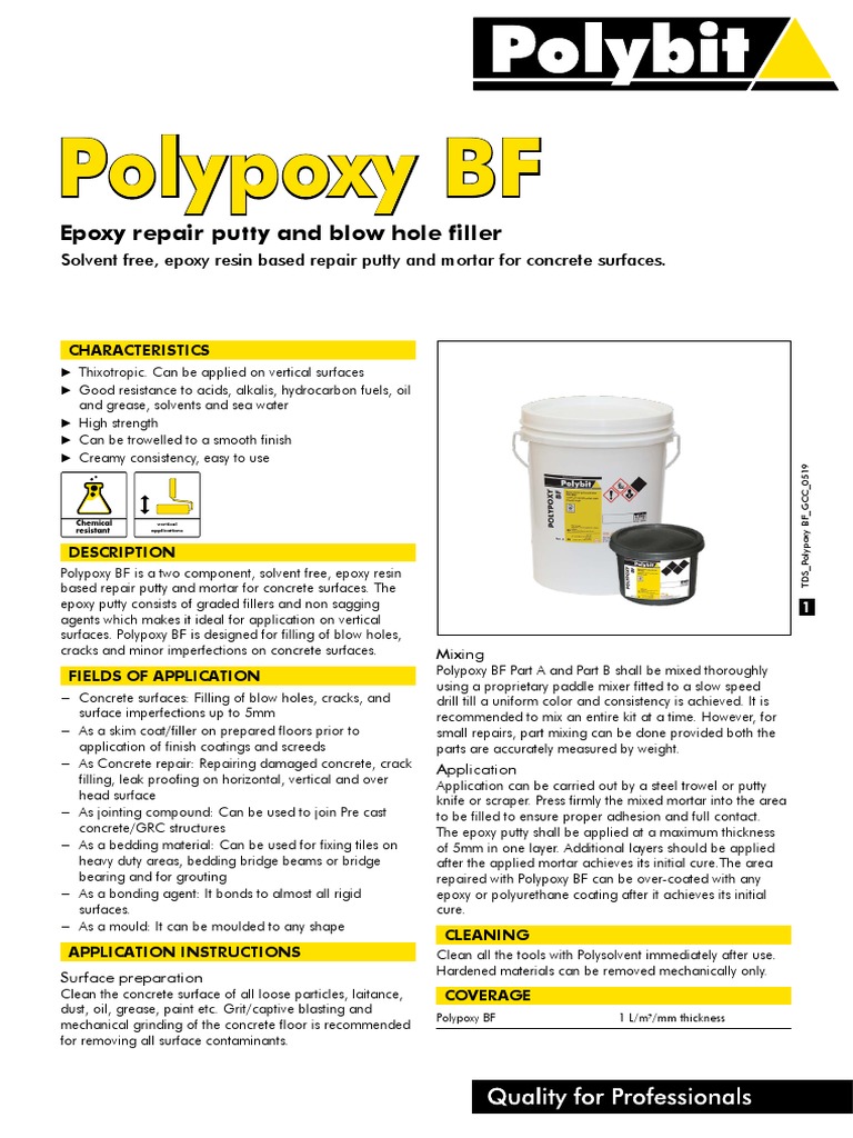Polypoxy BF: Epoxy Repair Putty and Blow Hole Filler | Download Free ...