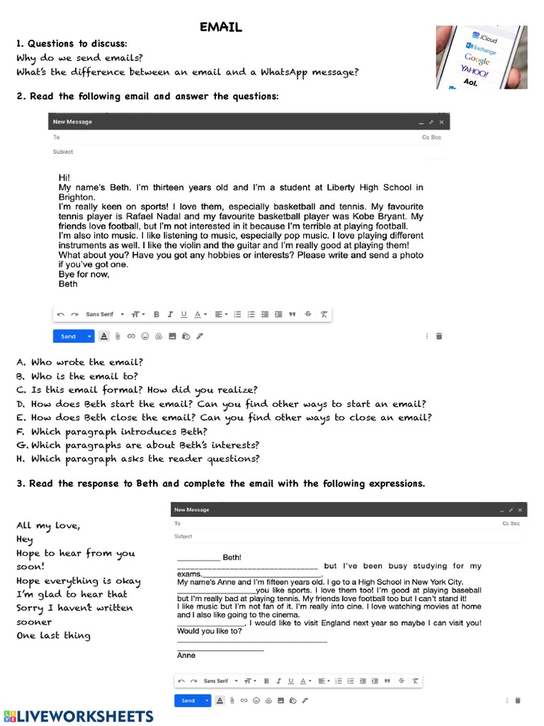 Email Writing: Key Questions & Answers | PDF