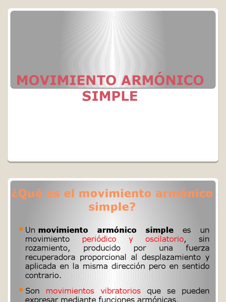Movimiento Armonico Simple | PDF | Oscilación | Péndulo