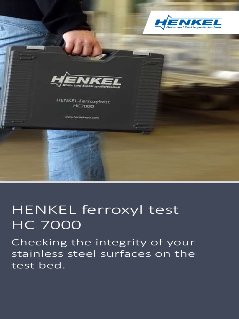 Henkel Ferroxyl Test | PDF | Stainless Steel | Iron