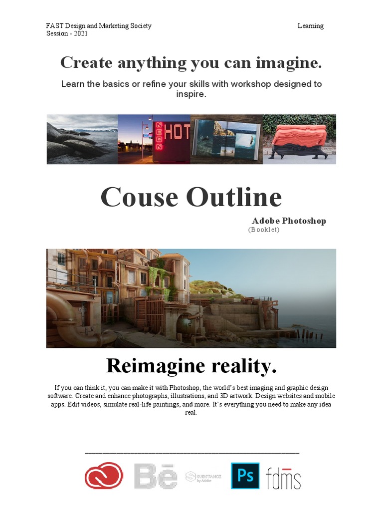Adobe Photoshop - Course Outline | PDF | Image Editing | Adobe Photoshop