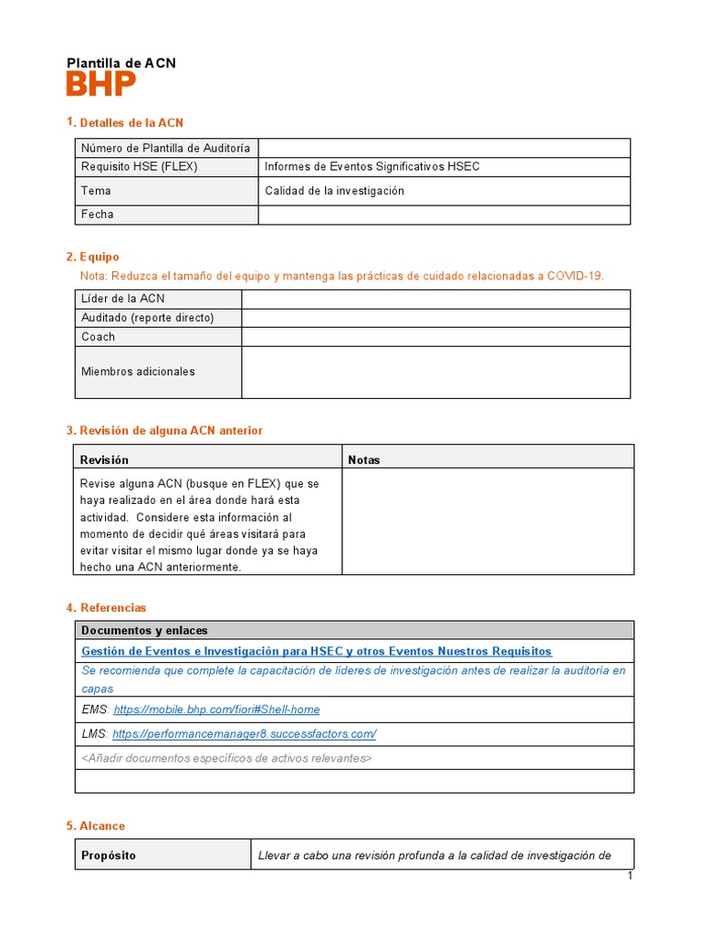 Plantilla de ACN para Investigacion de Eventos | PDF | Auditoría | Business
