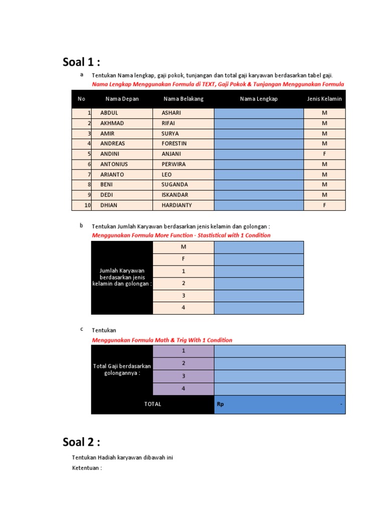 Contoh Tes Excel Administrasi | PDF