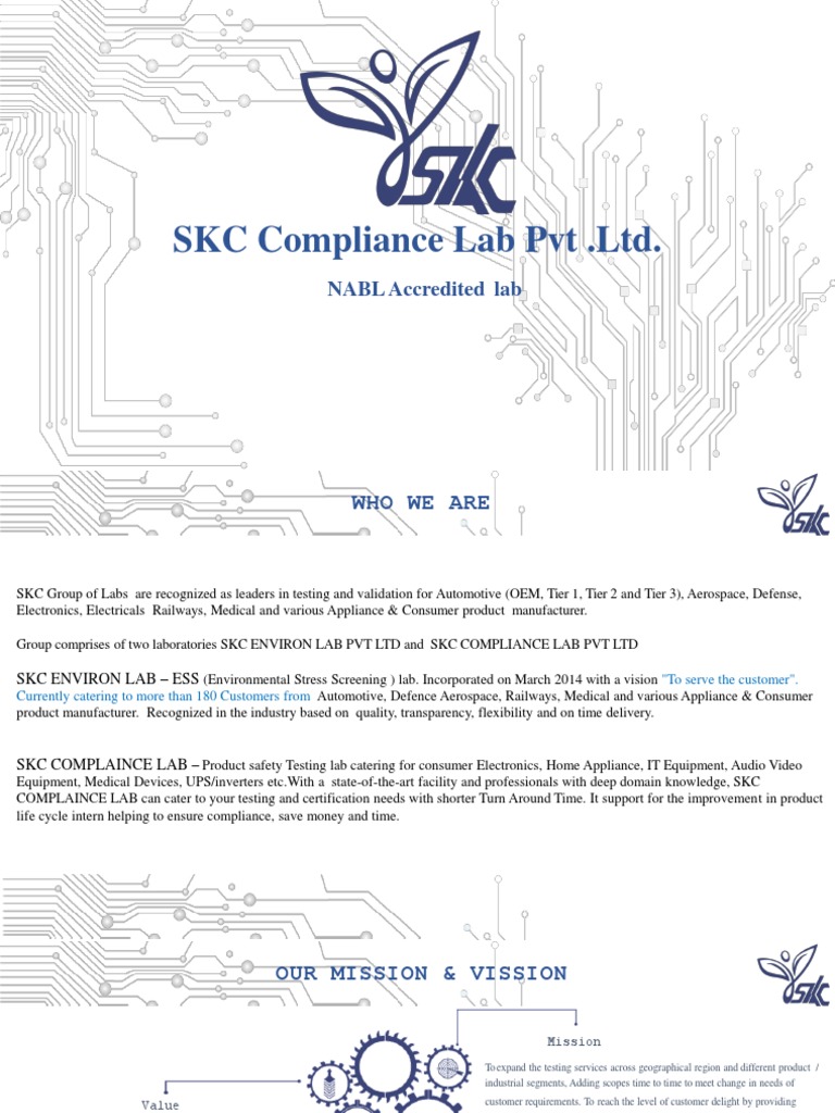 SKC Compliance Lab Brochure New | PDF | Power Supply | Electricity