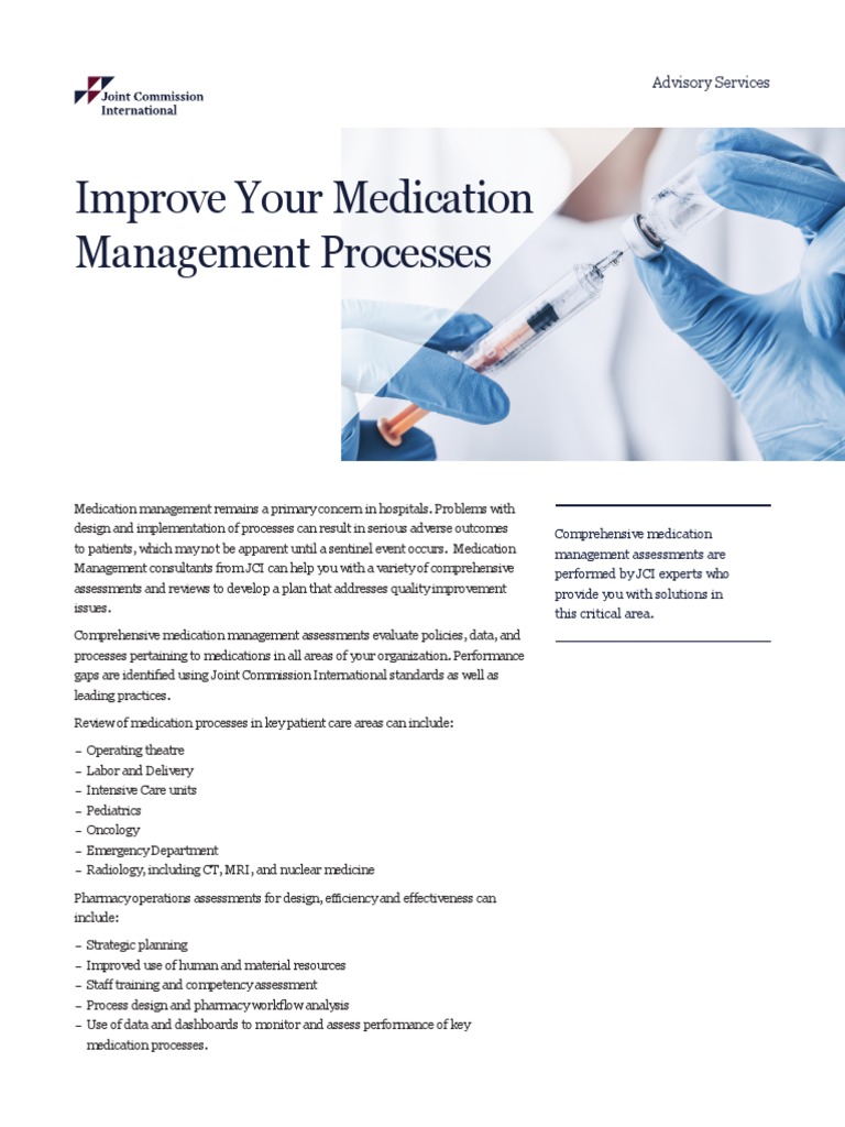 JCI Medication Management Fact Sheet 102419 | PDF | Joint Commission ...