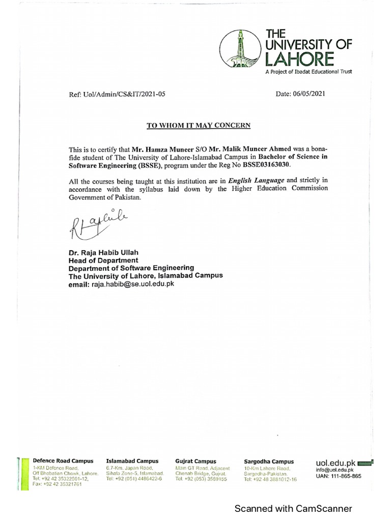 English Proficiency Letter | PDF