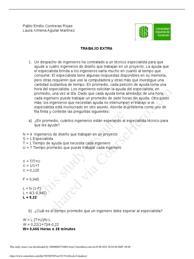 Teor A de Colas | PDF | Enseñanza de matemática | Business