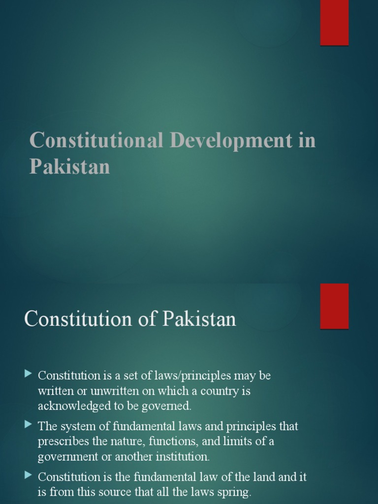 Constitutional Development in Pakistan | PDF | Pakistan | Constitution