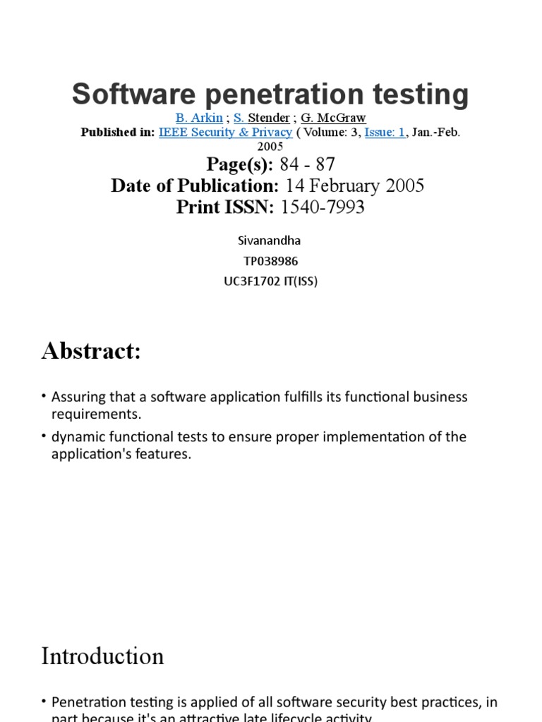 Software Penetration Testing | PDF | Art | Computers