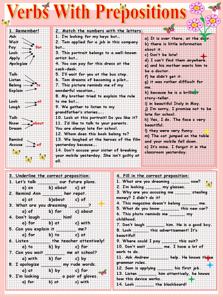 Verbs With Prepositions | PDF