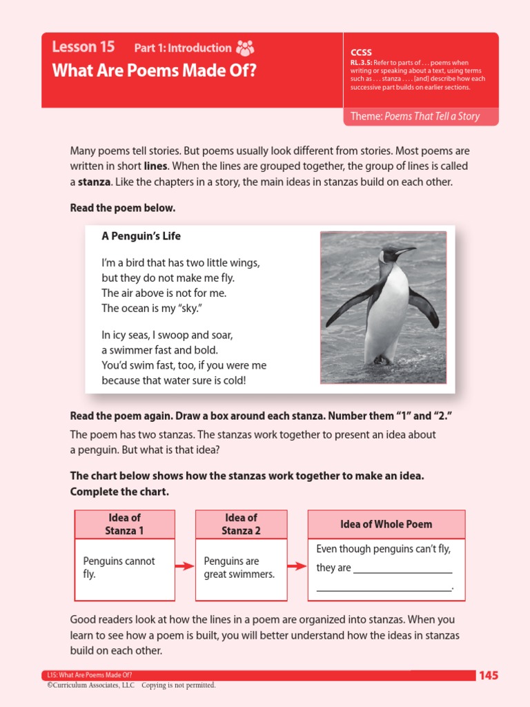 ELA 3R Unit 4 Lesson 15 - What Are Poems Made of | PDF | Limerick ...