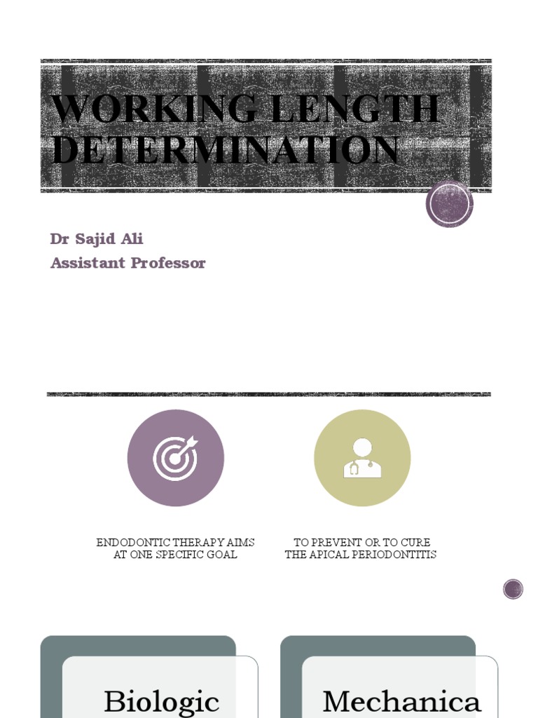 Working Length Determination | PDF | Dentistry | Dentistry Branches