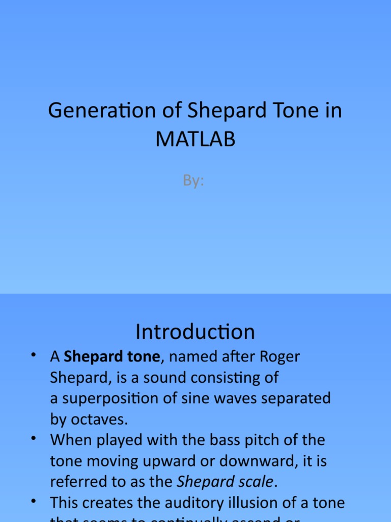 Generation of Shepard Tone Tutorial | PDF