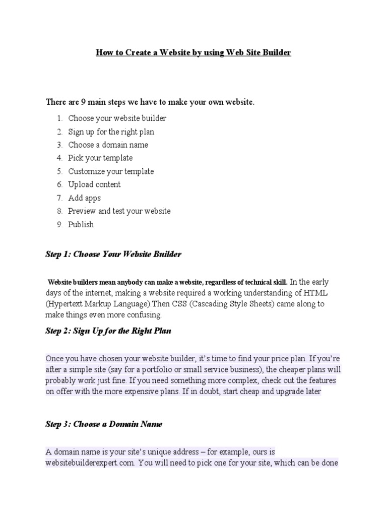 How To Make Your Web | PDF | Websites | World Wide Web