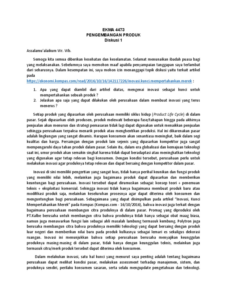 EKMA 4473 Pengembangan Produk | PDF
