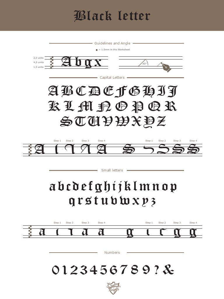 Blackletter Worksheet | PDF
