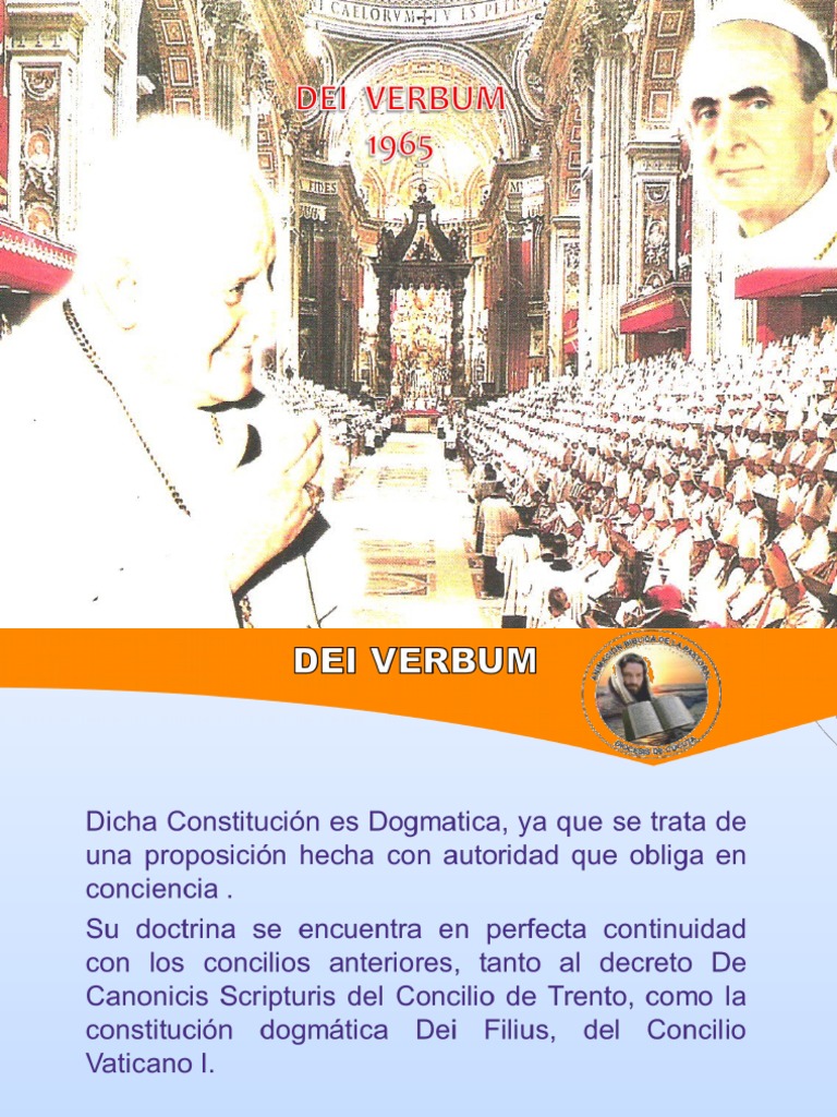 Dei Verbum | PDF | Biblia | Iglesia Católica
