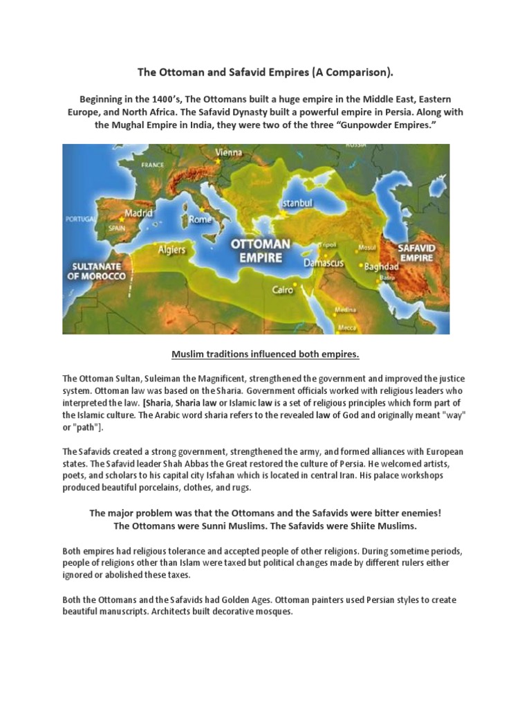 The Ottoman and Safavid Empires (A Comparison) | PDF | Ottoman Empire ...