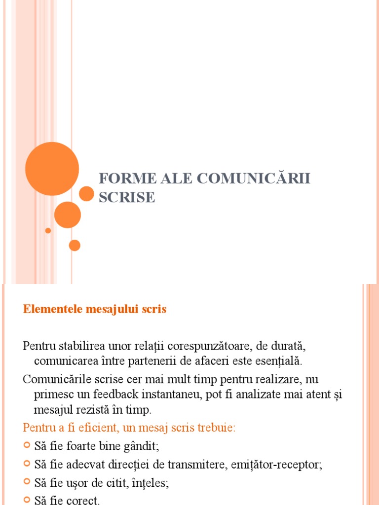 FORME Ale Comunicarii Scrise | PDF