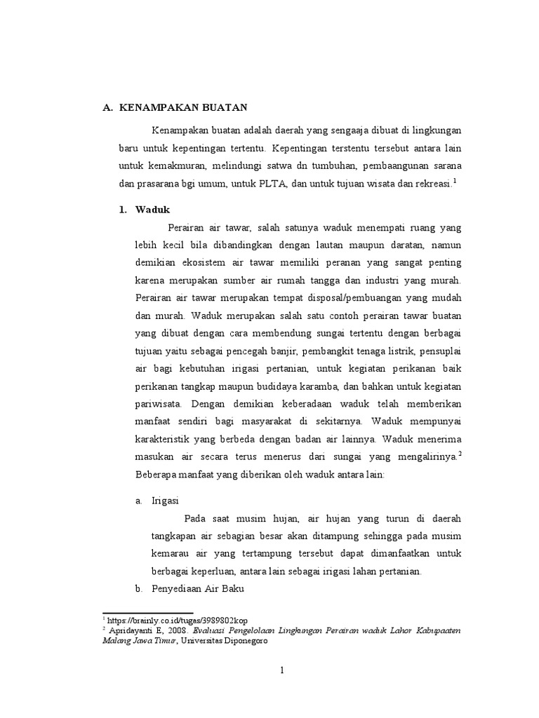 Manfaat dan Jenis Kenampakan Buatan | PDF | Griya & Taman