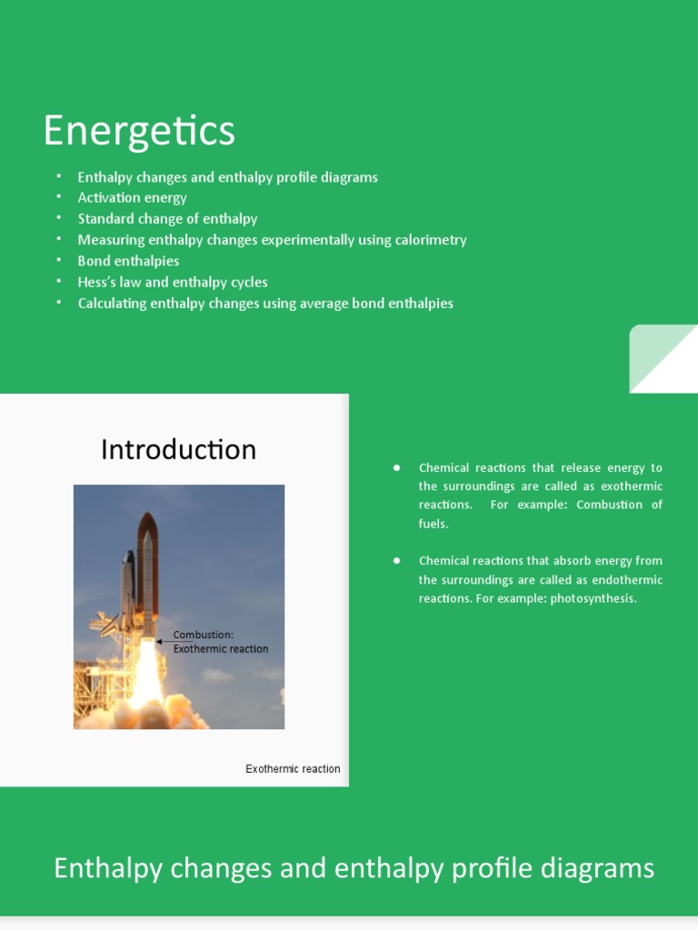 10 Energetics | PDF | Enthalpy | Chemical Reactions