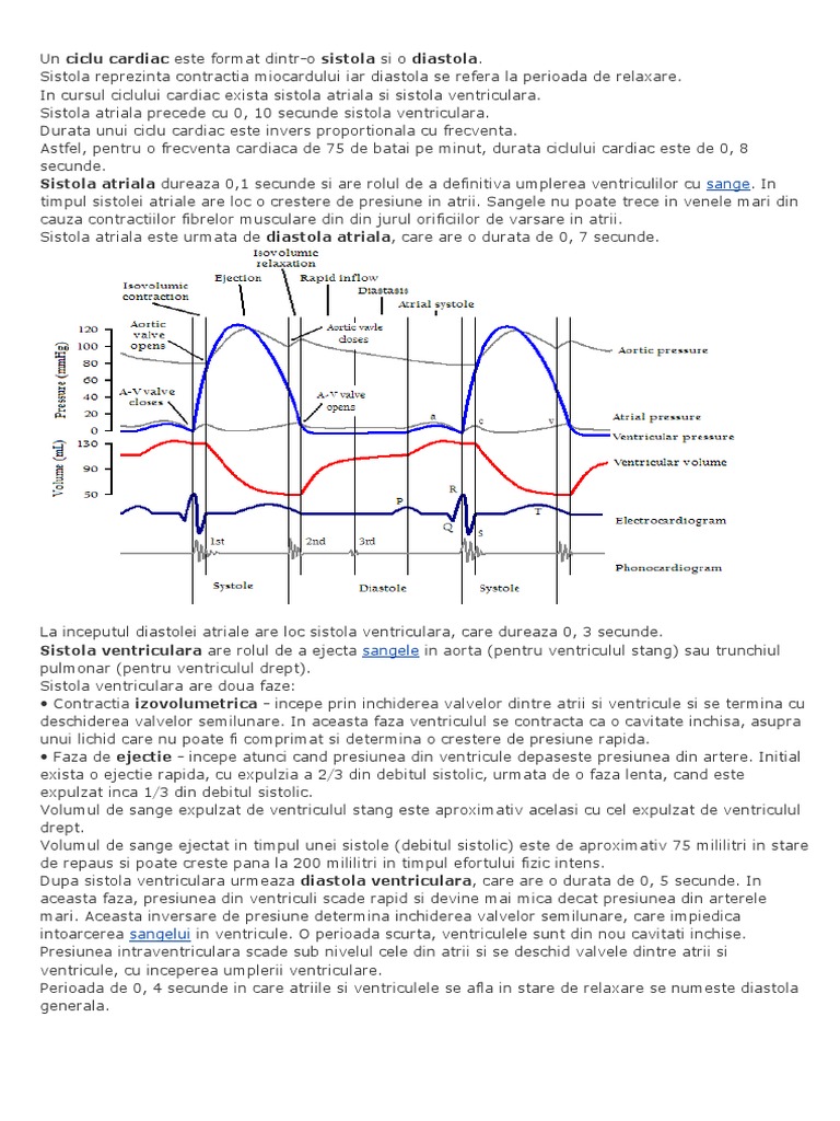 Ciclul Cardiac | PDF