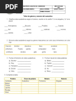 Ejercicios de Verbos para 4° Primaria | PDF