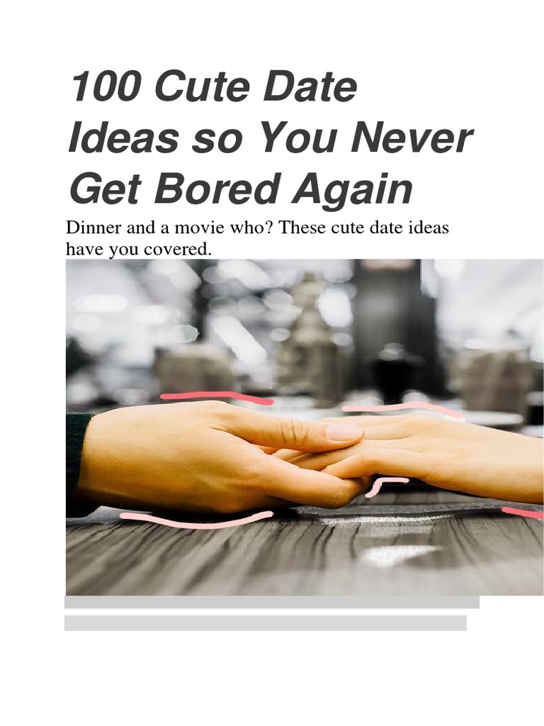 100 Cute and Unique Date Ideas | PDF | Foods | Restaurant And Catering