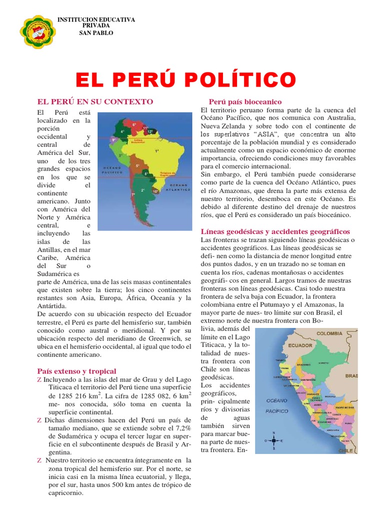 Peru Politico 3° | Descargar gratis PDF | Américas | América del Sur